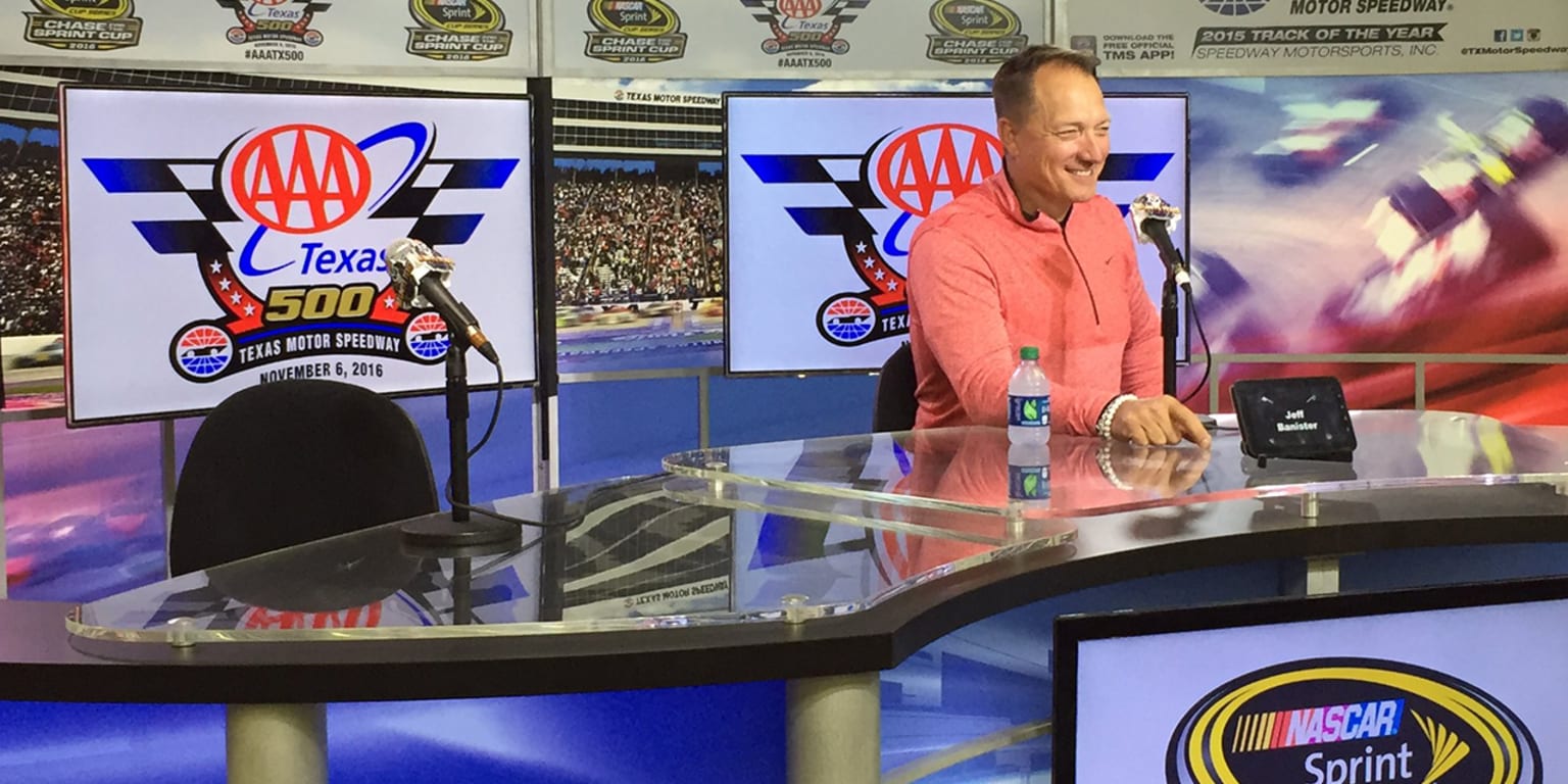 Jeff Banister drives pace car at NASCAR event