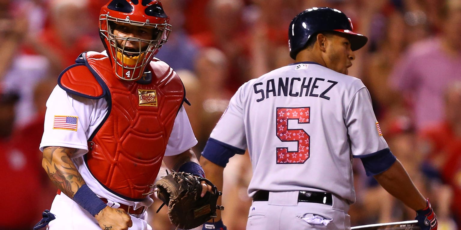 Adrian Sanchez's 1st MLB AB with game on line