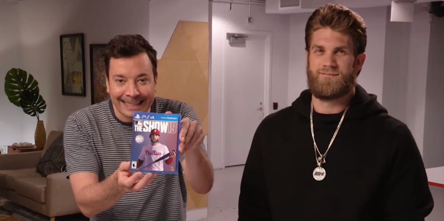 Bryce Harper and Jimmy Fallon battle in home run derby | MLB.com