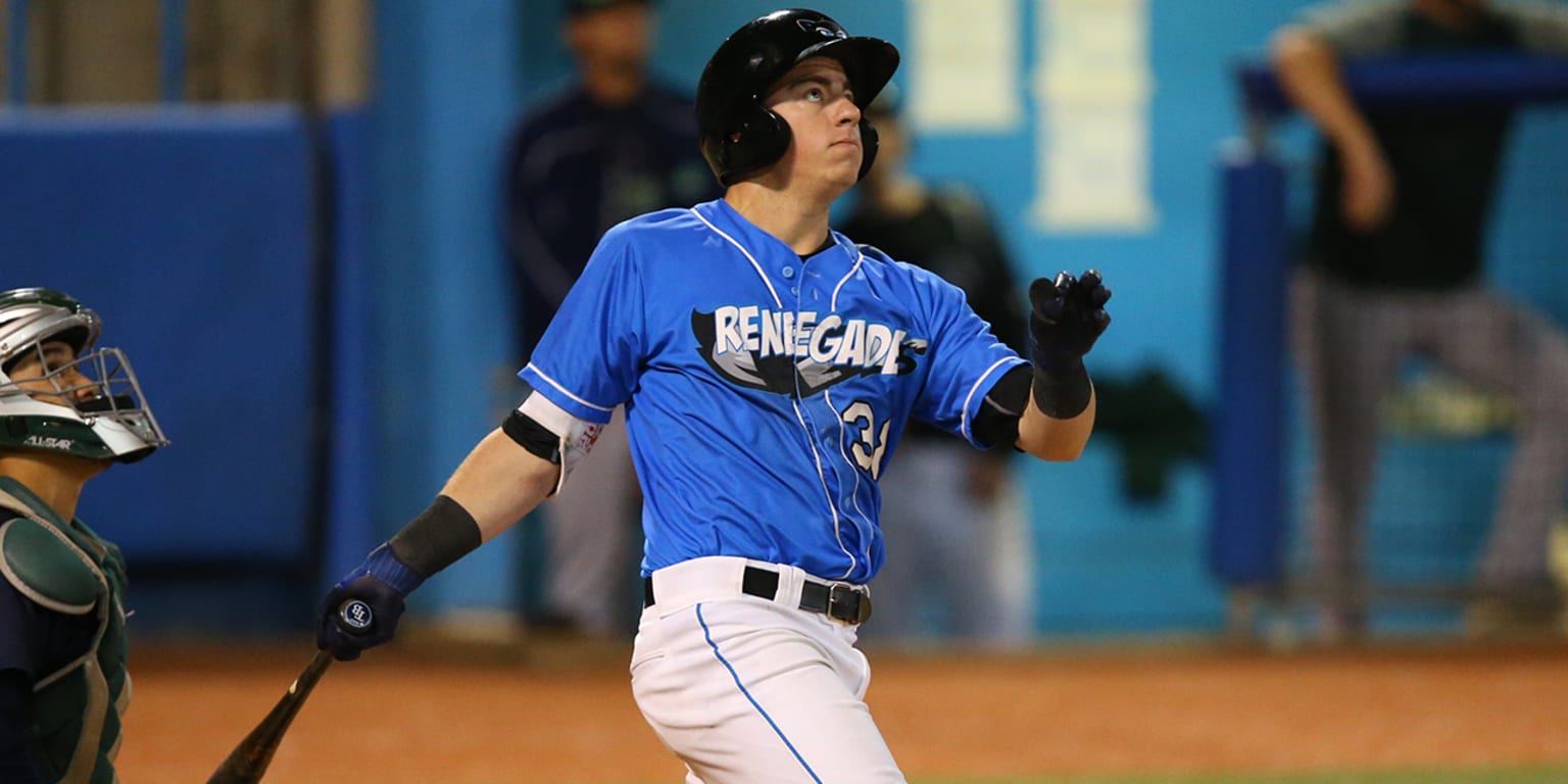 Brendan McKay hitting at Rays' instructs