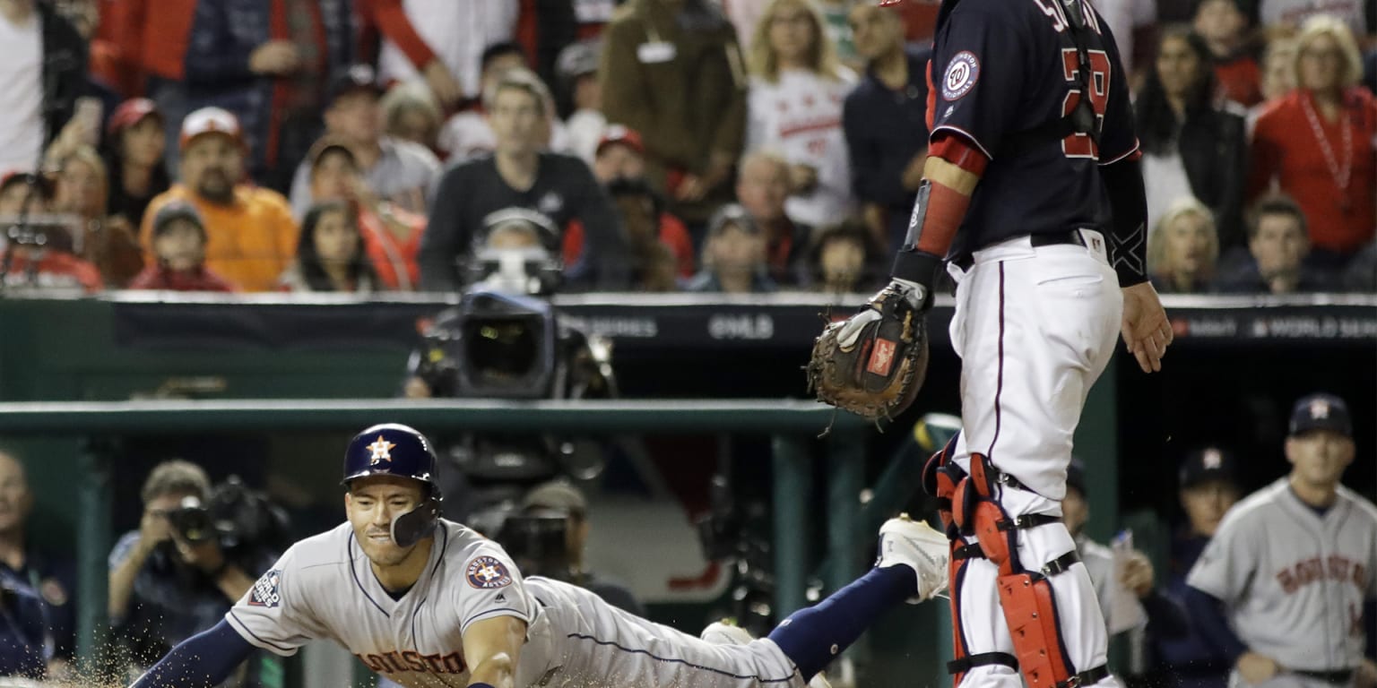 Astros score first in World Series Game 3