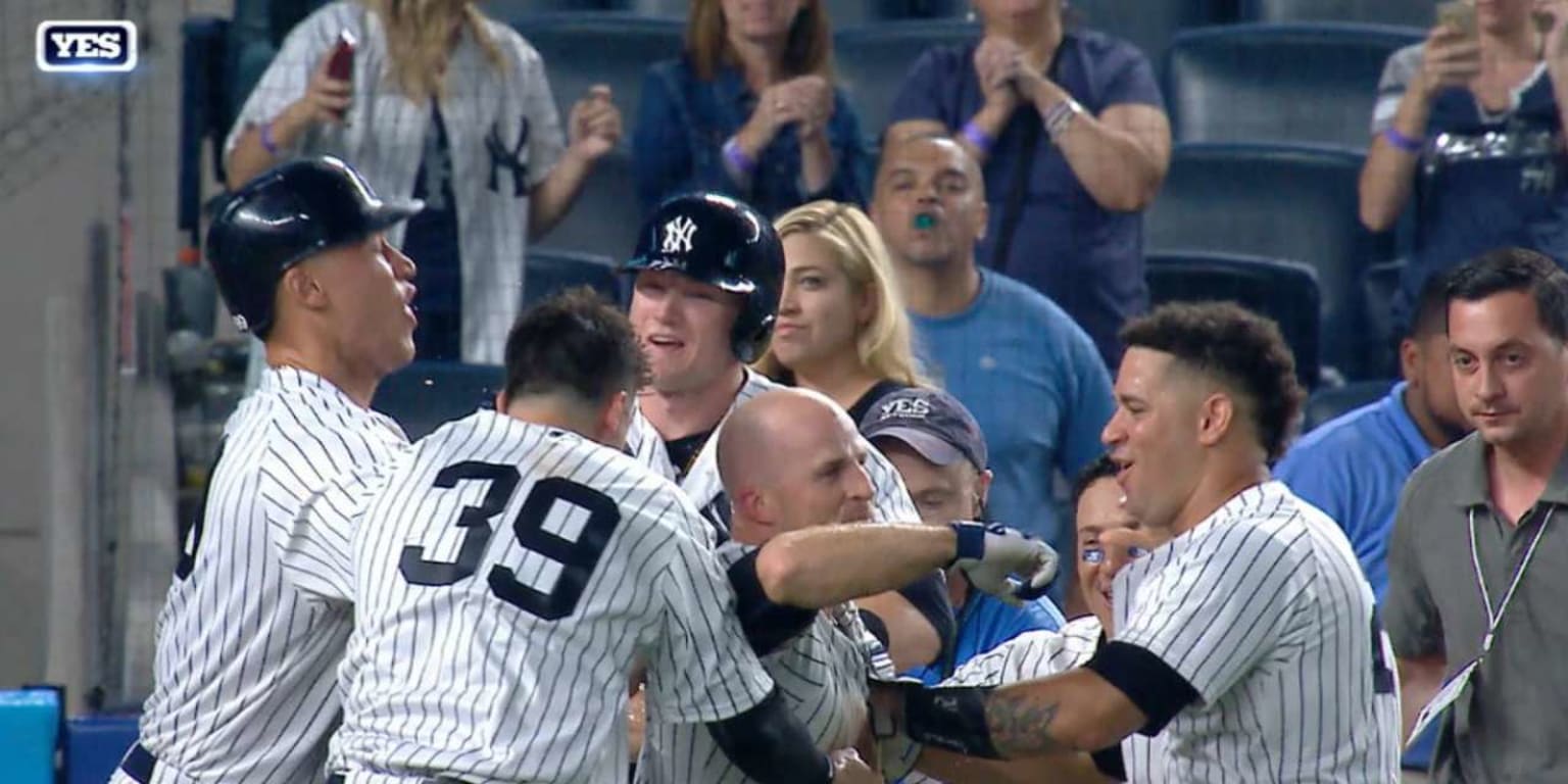 The Yankees' walk-off celebration claimed a victim: Aaron Judge's tooth ...