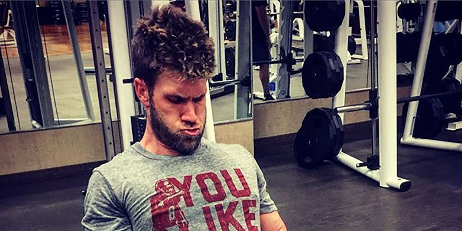 Bryce Harper wore a Kirk Cousins "You like that?" shirt for workout ...