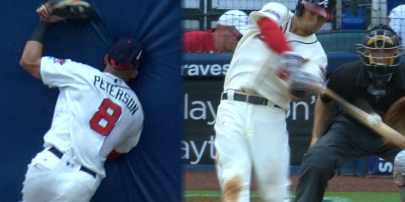 After running into the wall to make a great catch, Jace Peterson hit a ...