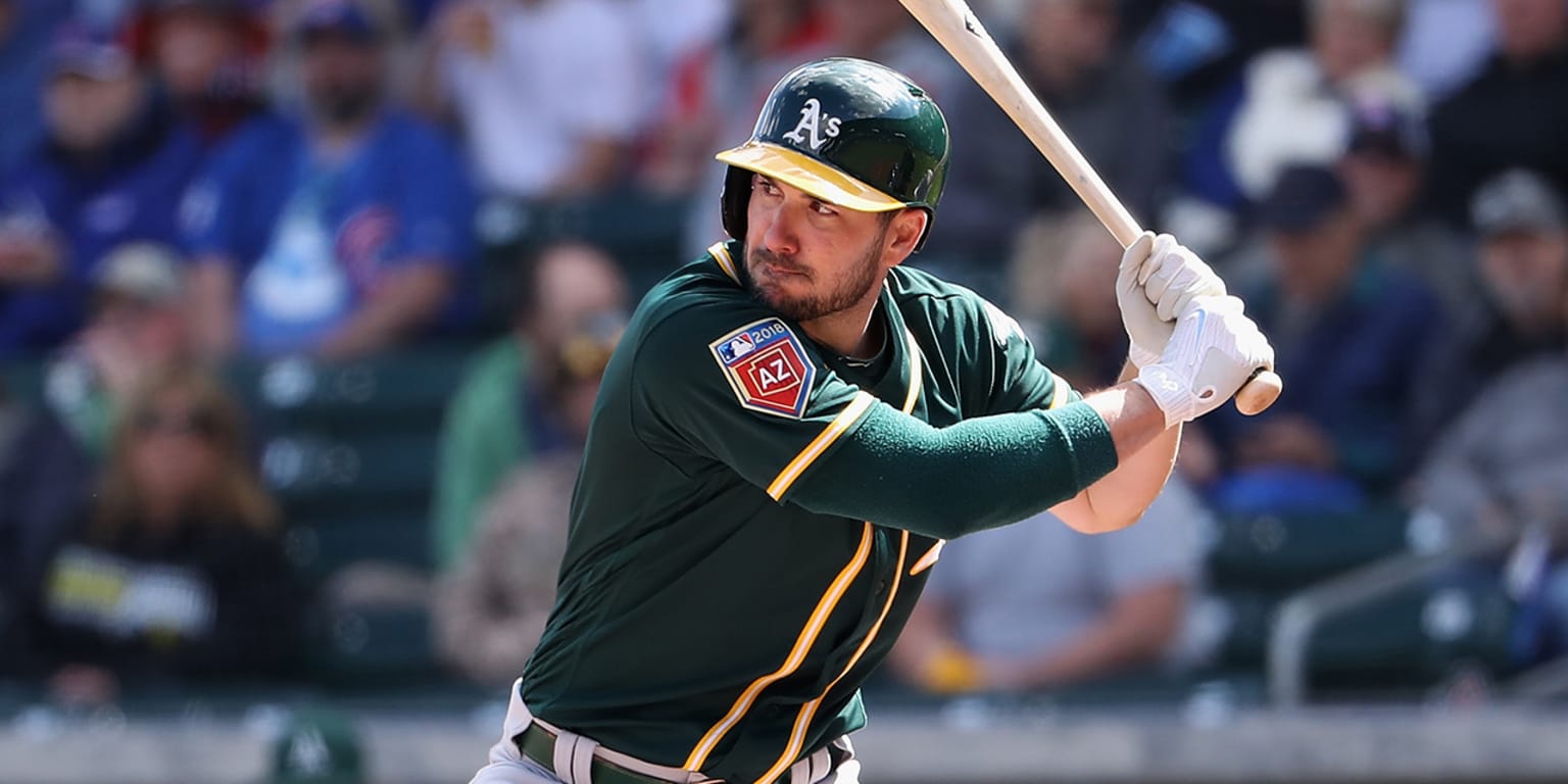 Athletics' Matt Joyce to DH while elbow sore