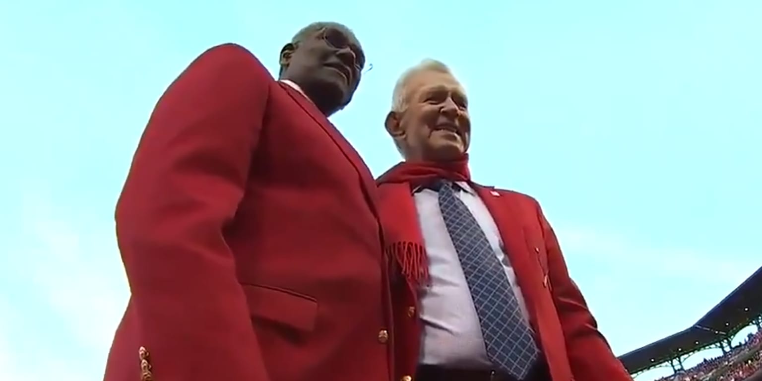 Bob Gibson, Tim McCarver reunite at opener