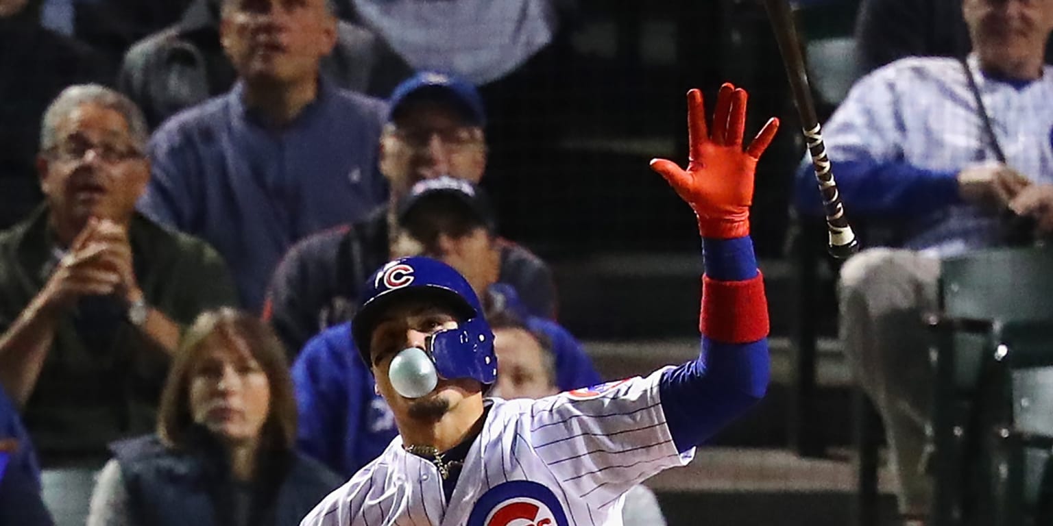 On his second home run of the night, Javier Baez incorporated a bat ...