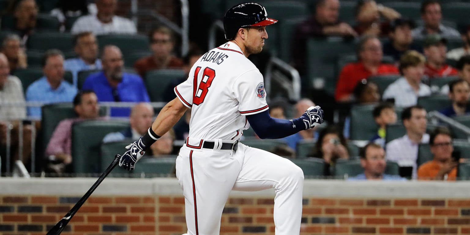 Braves' Lane Adams plays in both Minor, Majors
