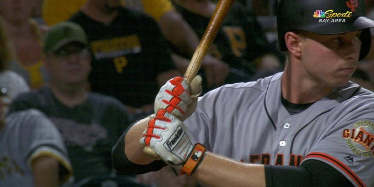 Despite a cracked bat, Austin Slater still muscled a ball to deep ...