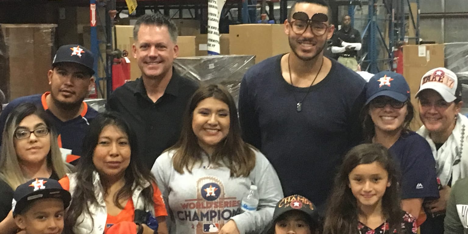 Astros celebrate with Houston philanthropist