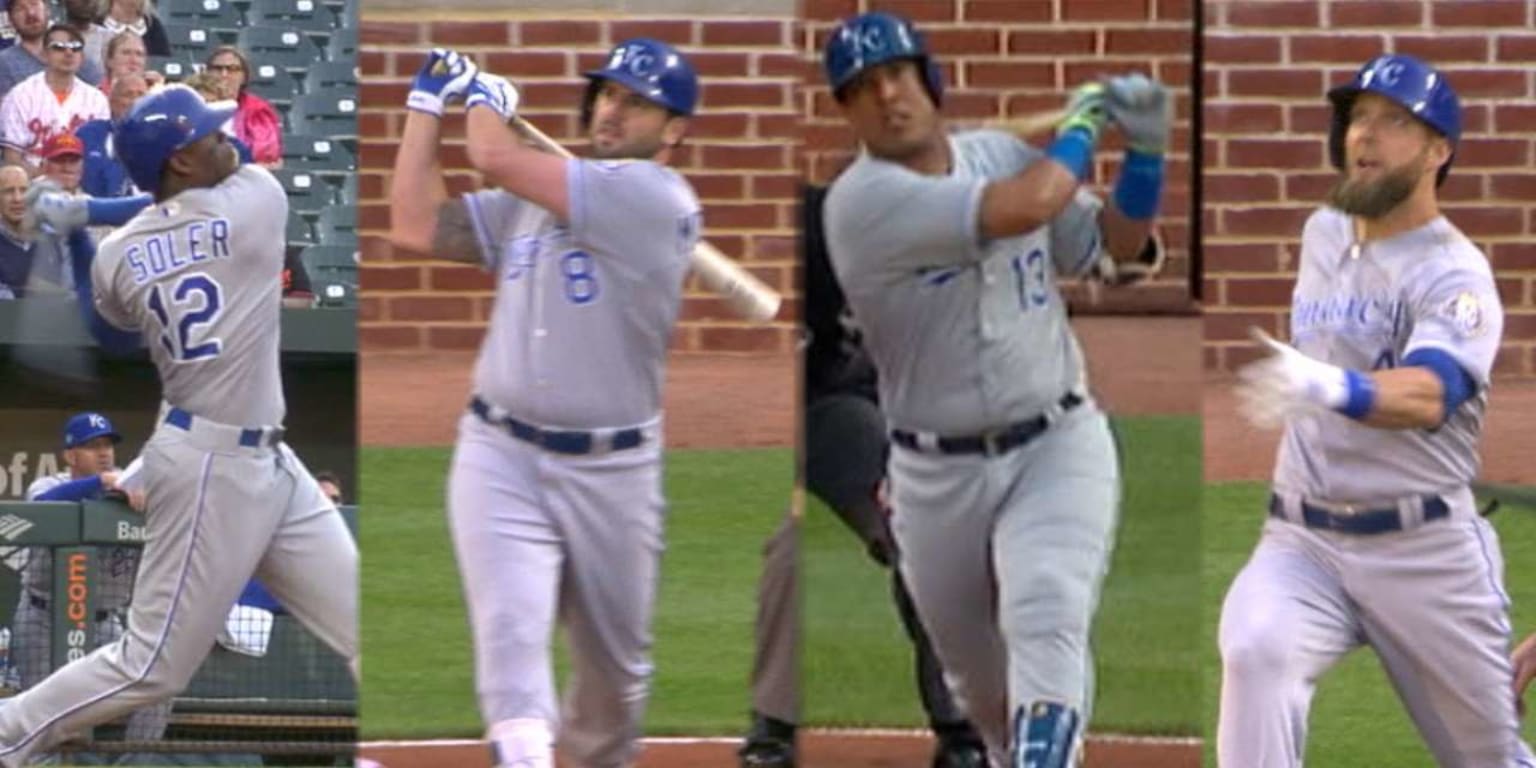 The Royals hit four home runs in the first inning, but which was the ...