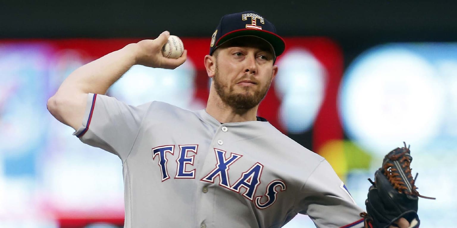 Adrian Sampson labors in Rangers loss to Twins