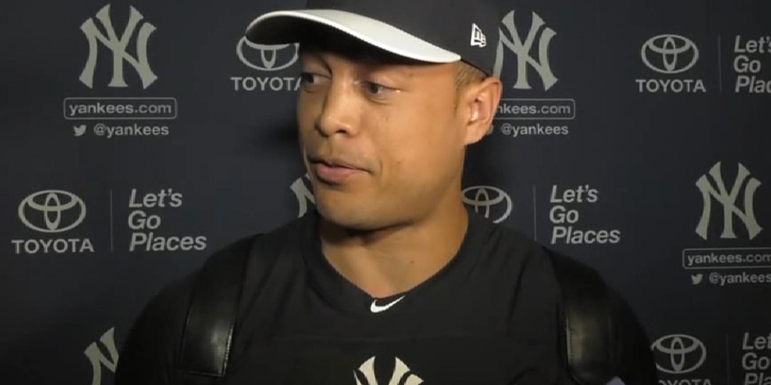 Giancarlo Stanton reports to Yankees camp Giancarlo Stanton reports to Yankees camp
