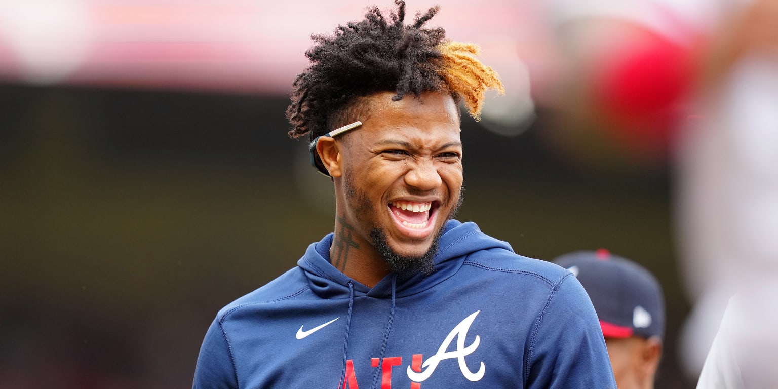 Ronald Acuña swings in cage during rehab