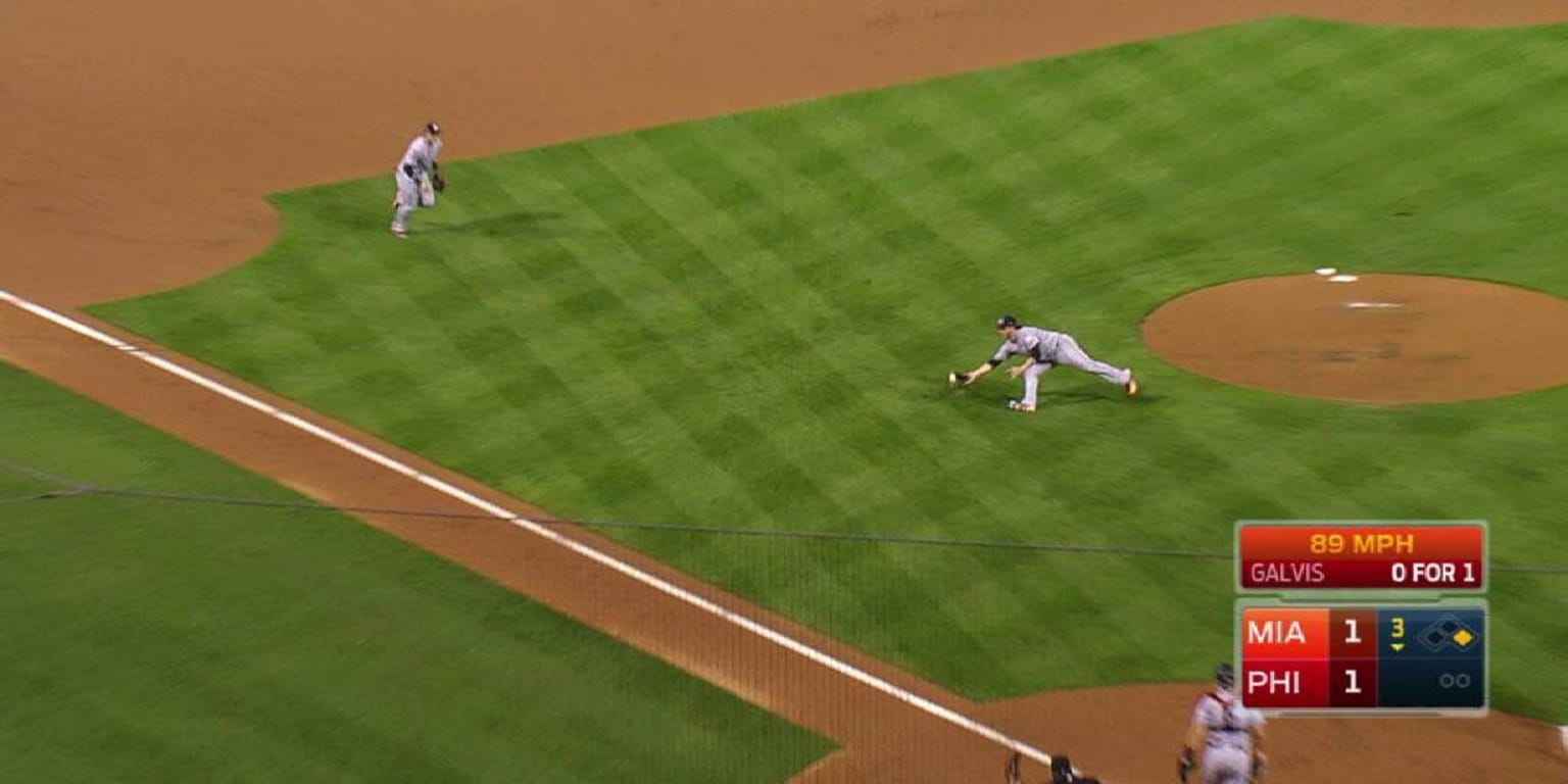 Dillon Peters made a terrific diving catch on a bunt for his first ...