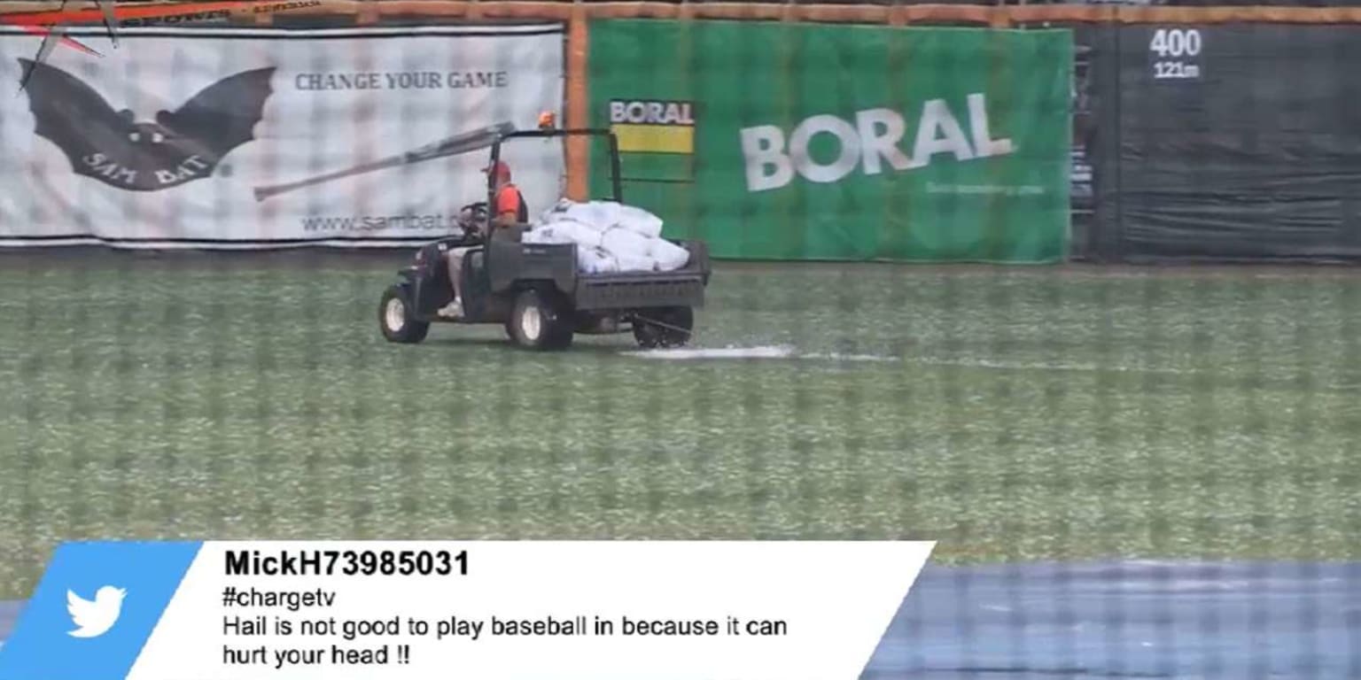Watch (and listen to) an Australian baseball field get covered by golf ...