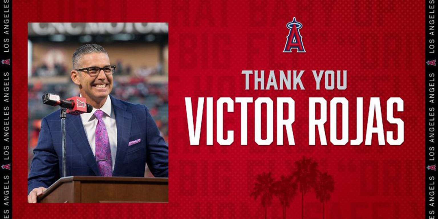 Victor Rojas steps away from Angels' broadcast booth