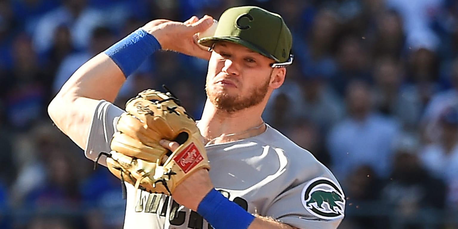 Ian Happ at second base with Ben Zobrist hurt