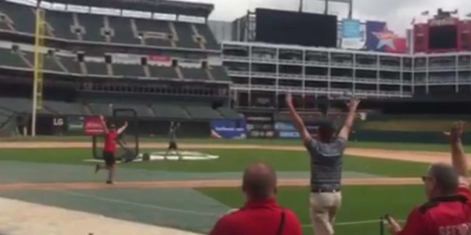One fan homered in the Rangers' Swing For Your Seats challenge and won ...