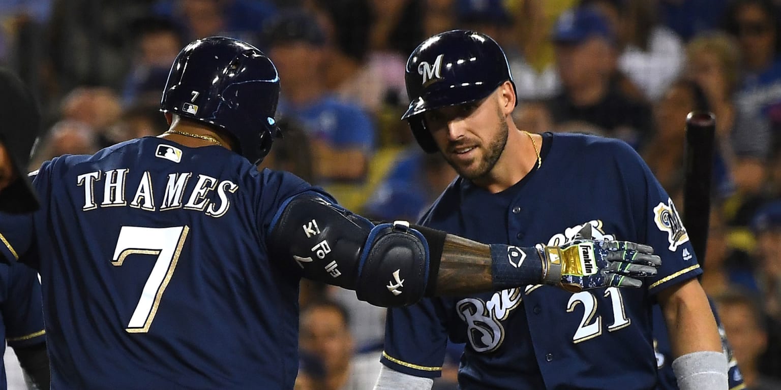 Eric Thames' HR carries Brewers to win over LA