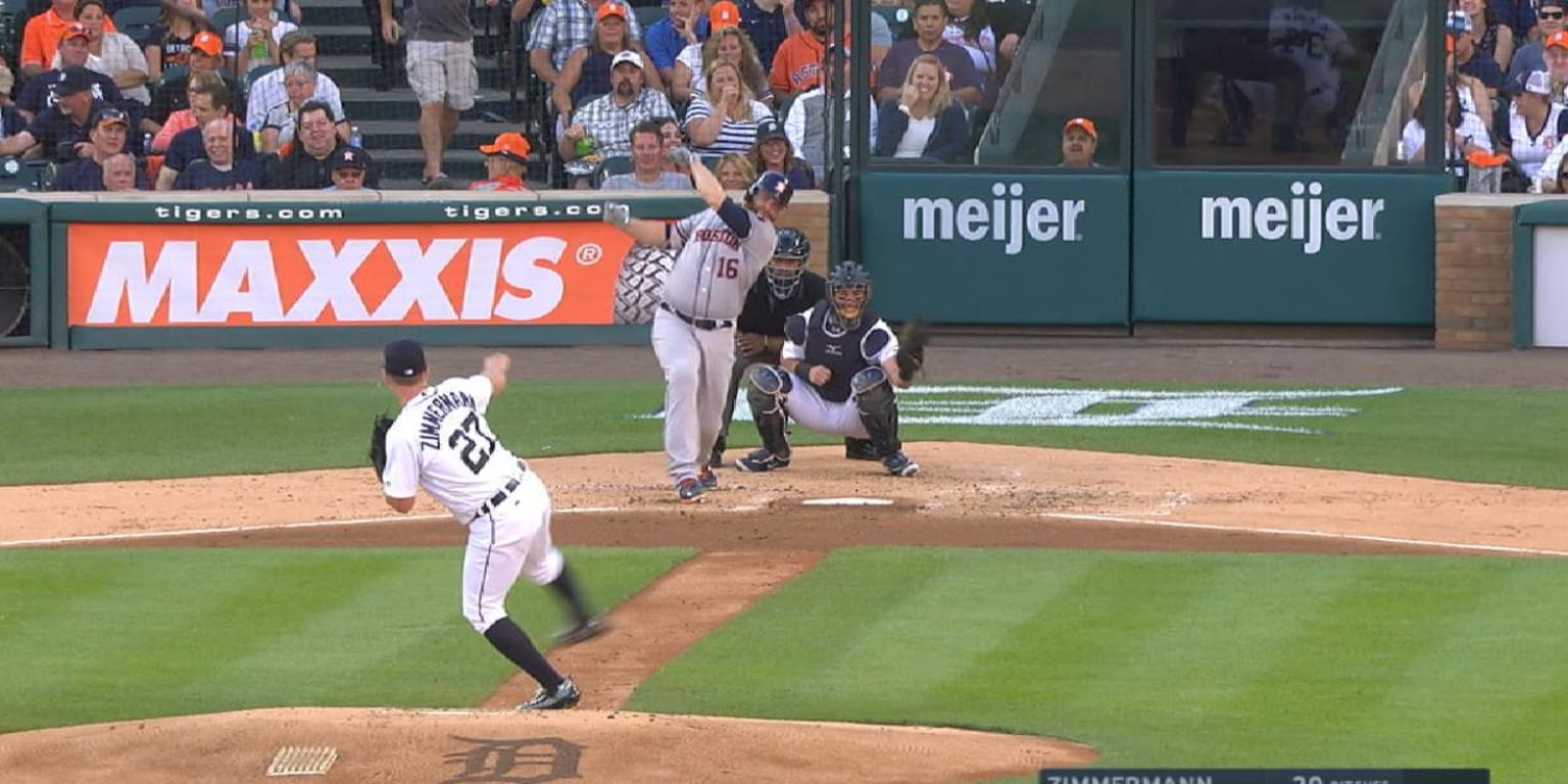 Jake Marisnick dodged Brian McCann's slipped bat and ended up with a ...