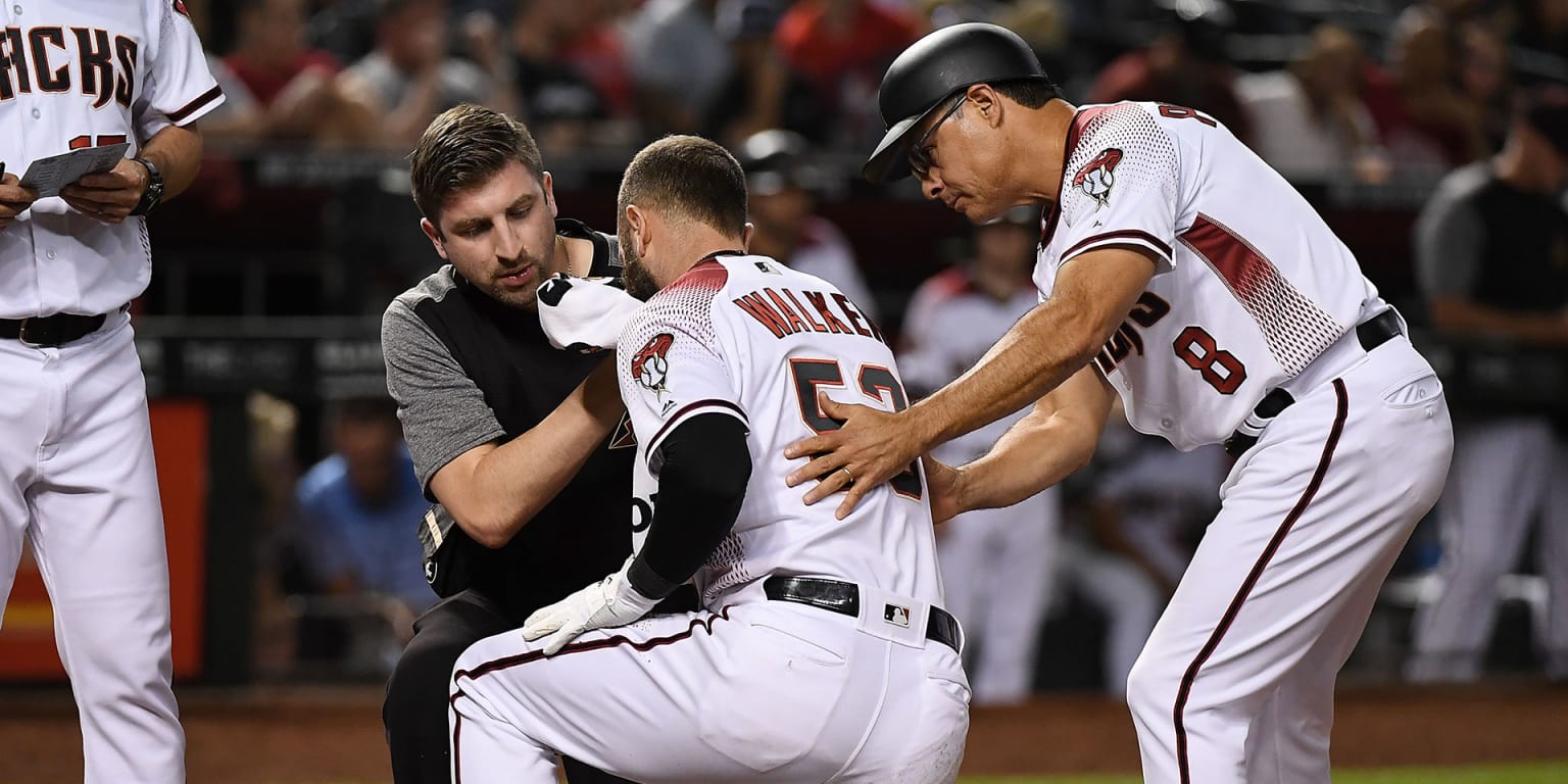 Christian Walker injured after hit by pitch