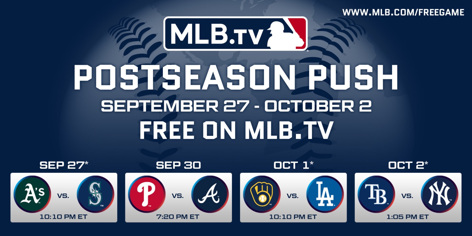 Watch Postseason Push free on MLB.TV