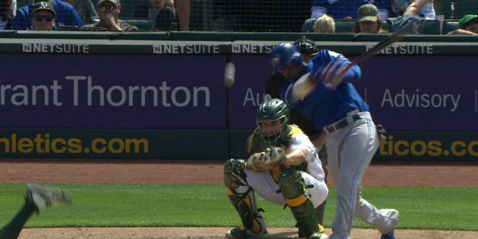 Junior Lake hit the ball twice on the same swing to make sure he got a ...