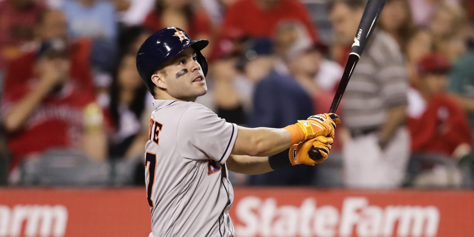 Astros celebrate Jose Altuve's batting title