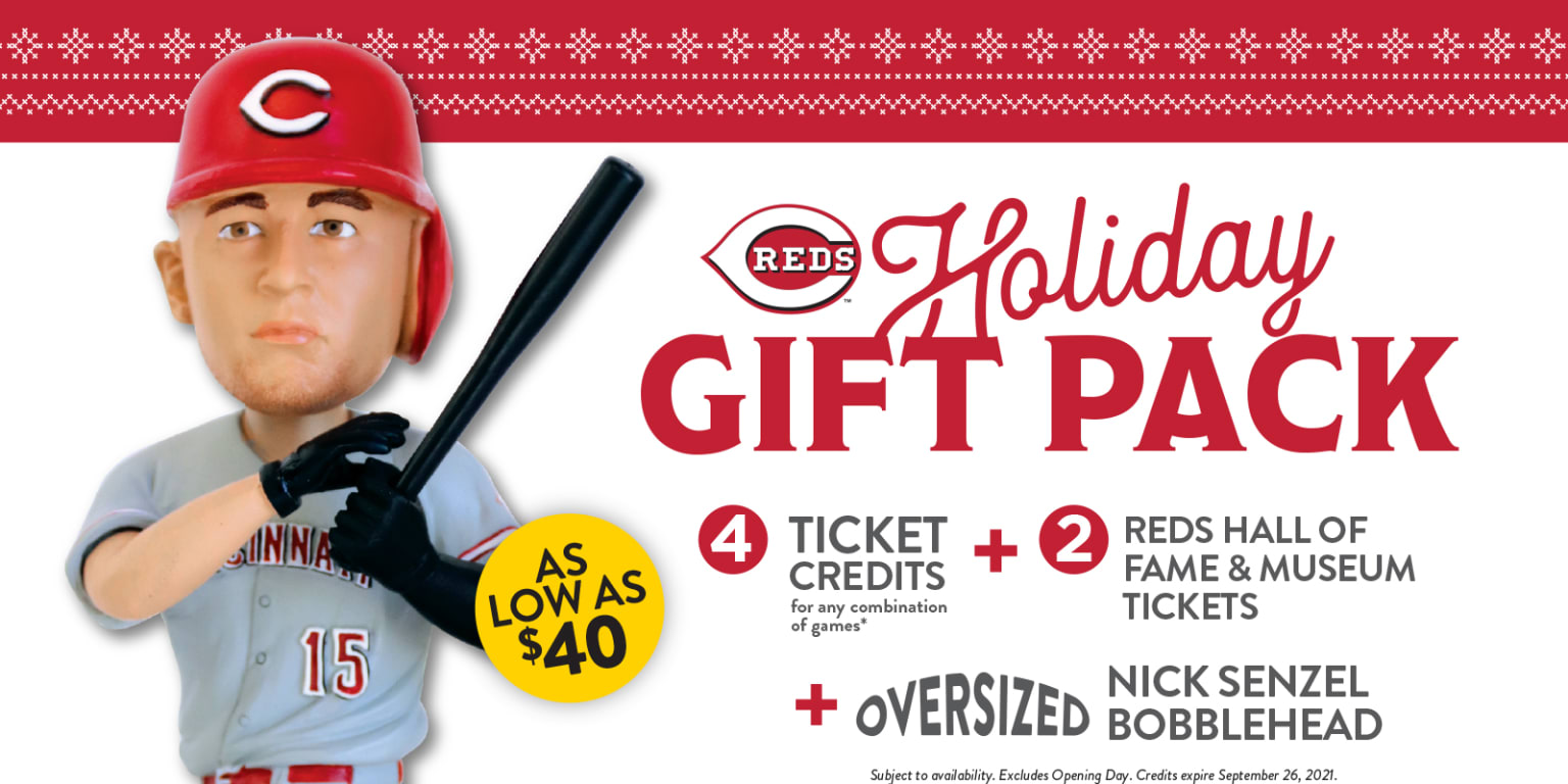 Press release: Nick Senzel bobblehead featured with Reds Holiday Gift Pack