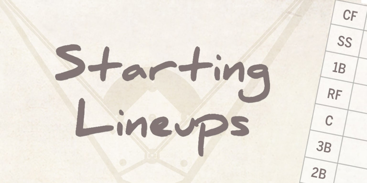 Today's MLB starting lineups: April 2