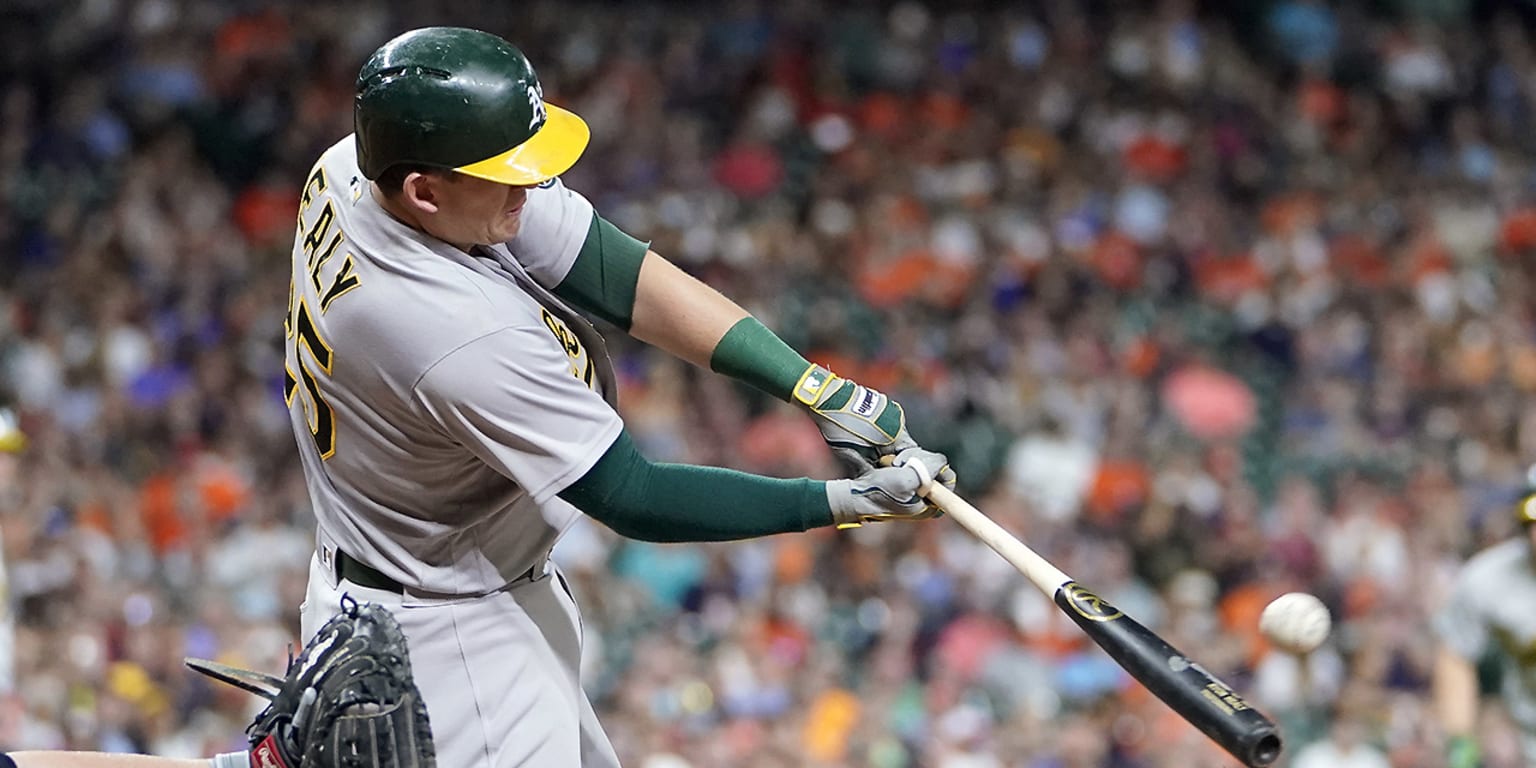 A's Ryon Healy hits first career grand slam