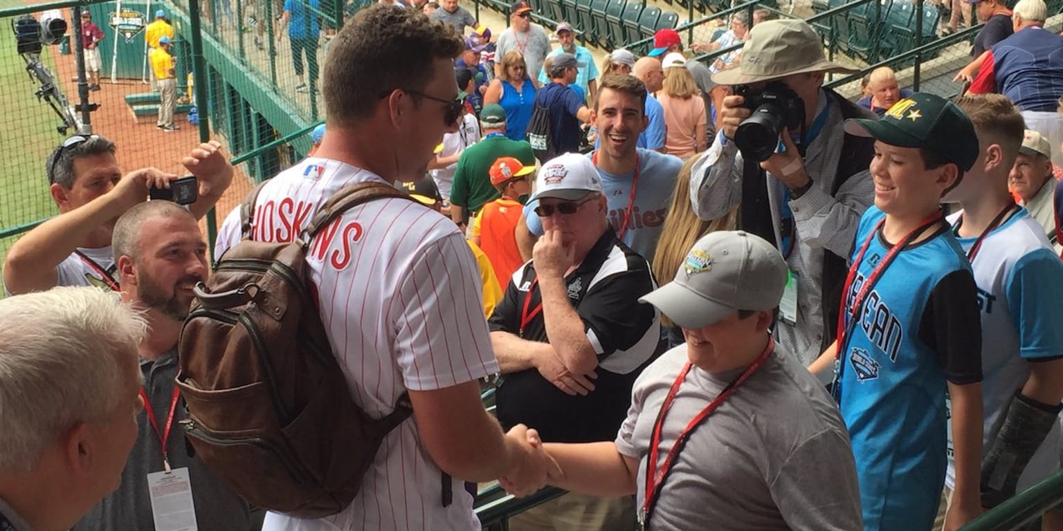 No big deal, it's just 'Big Al' Delia hanging out with Rhys Hoskins in ...