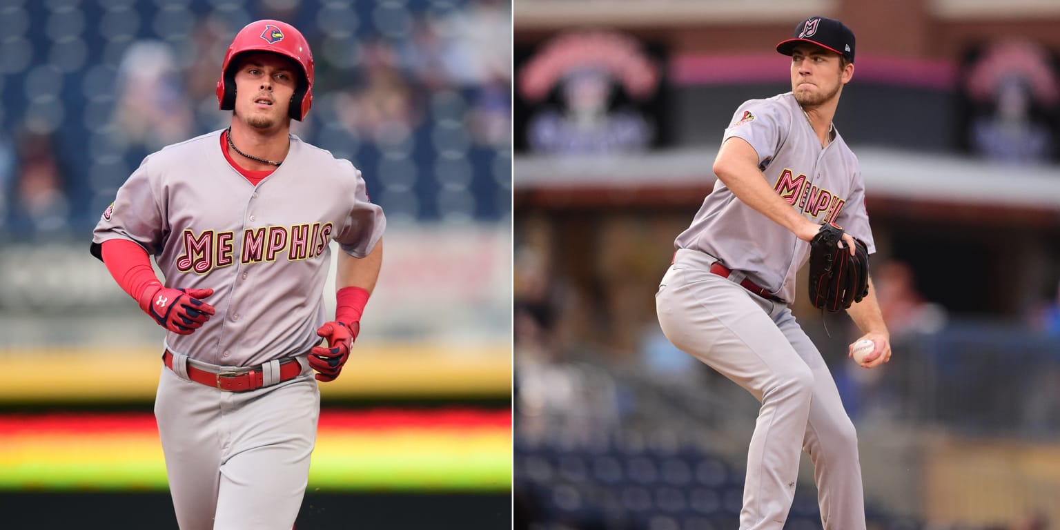 Nolan Gorman, Matthew Liberatore working together