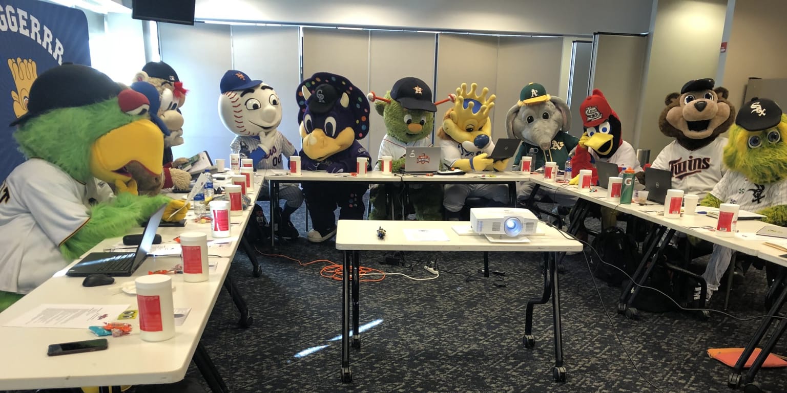 You've never seen a conference room look as fun as when MLB mascots ...