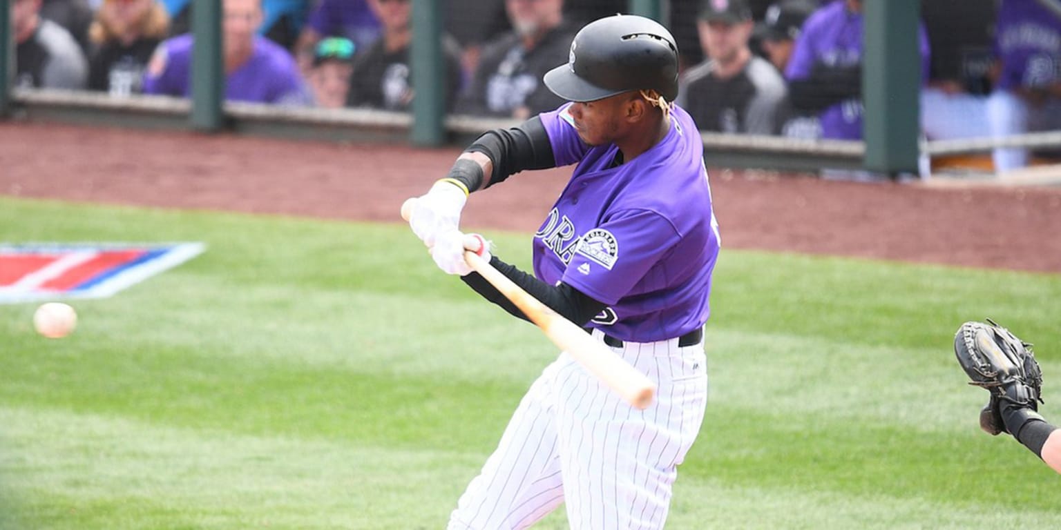 Raimel Tapia homers with Charlie Blackmon out