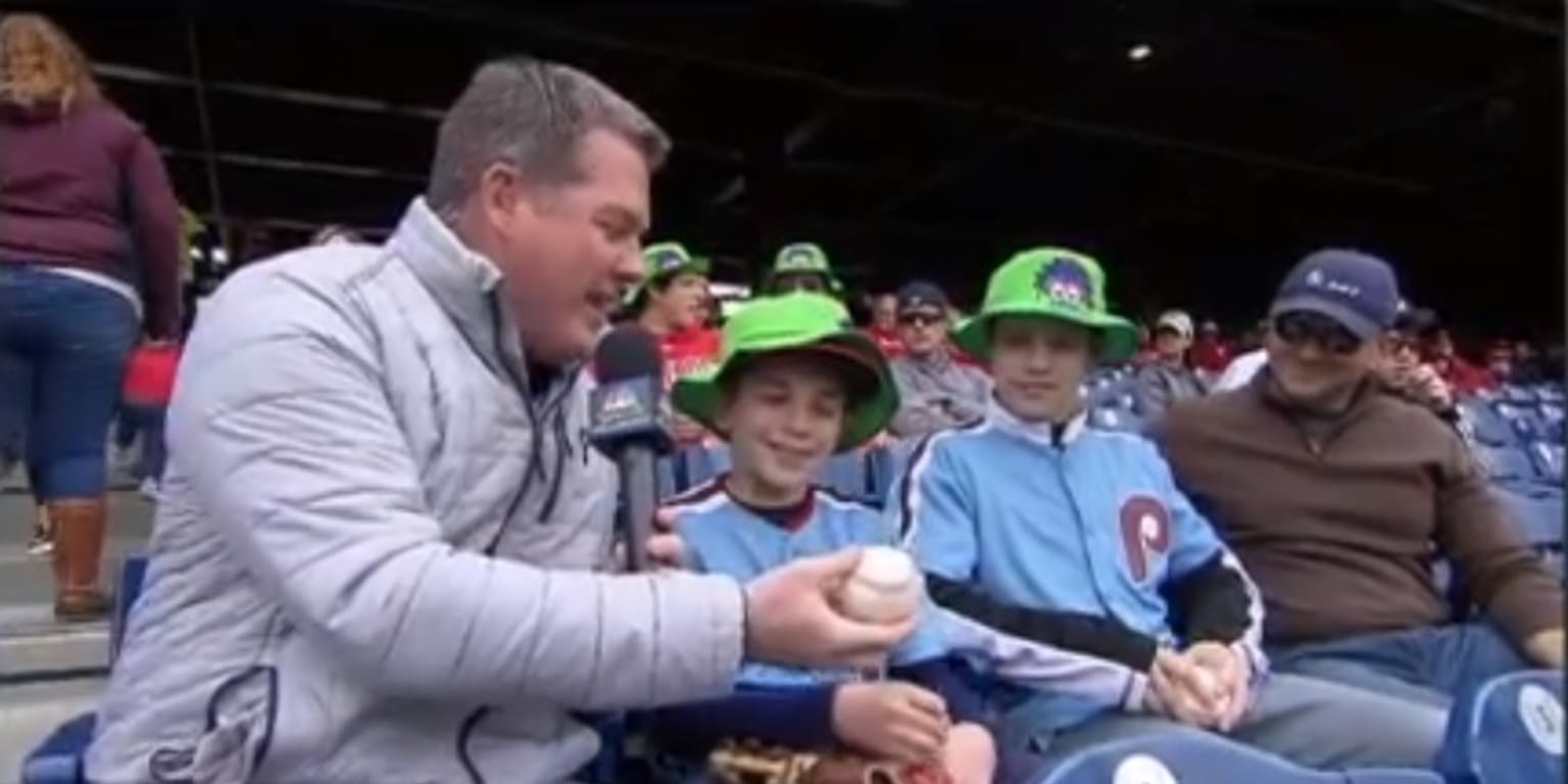 A frustrated young Phillies fan missed two foul balls, but the ...