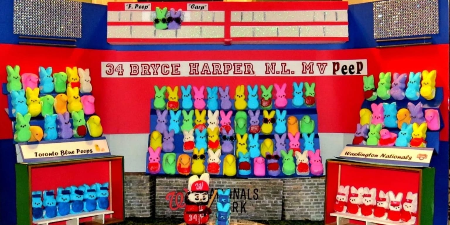 Somebody recreated moments from Bryce Harper's 2015 season using Peeps ...