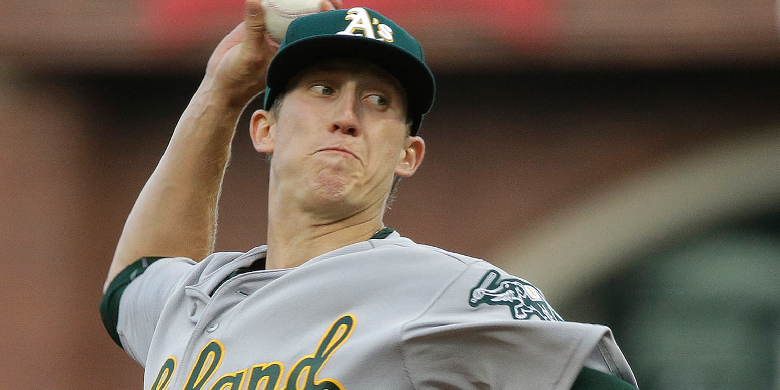 A's Daniel Gossett strong in win vs. Giants
