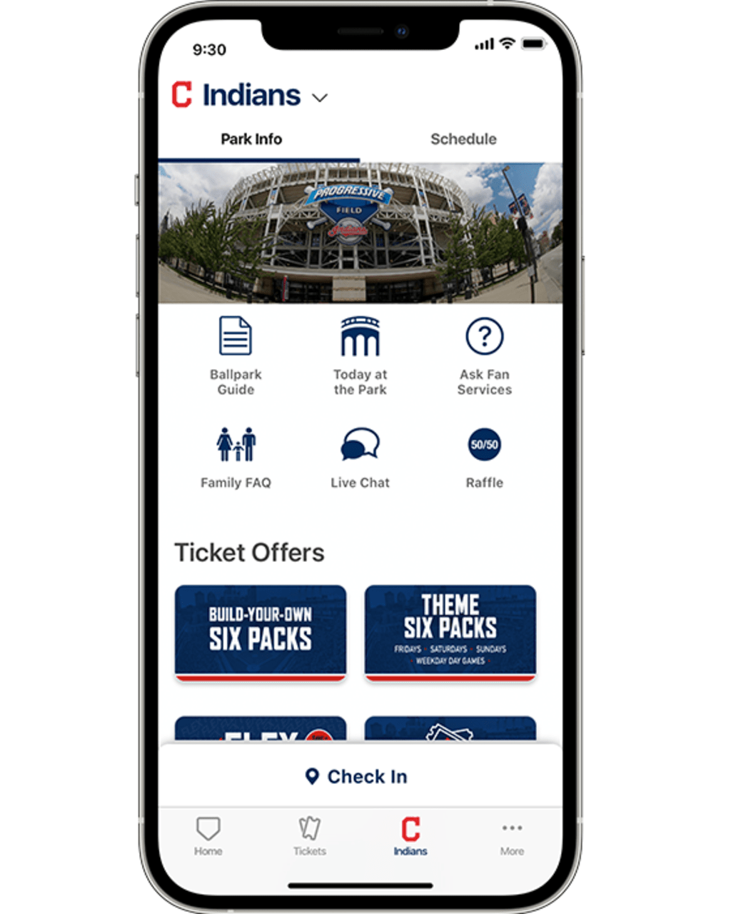MLB Ballpark app | Cleveland Guardians