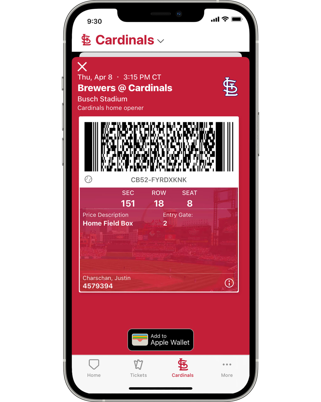 MLB Ballpark app | St. Louis Cardinals