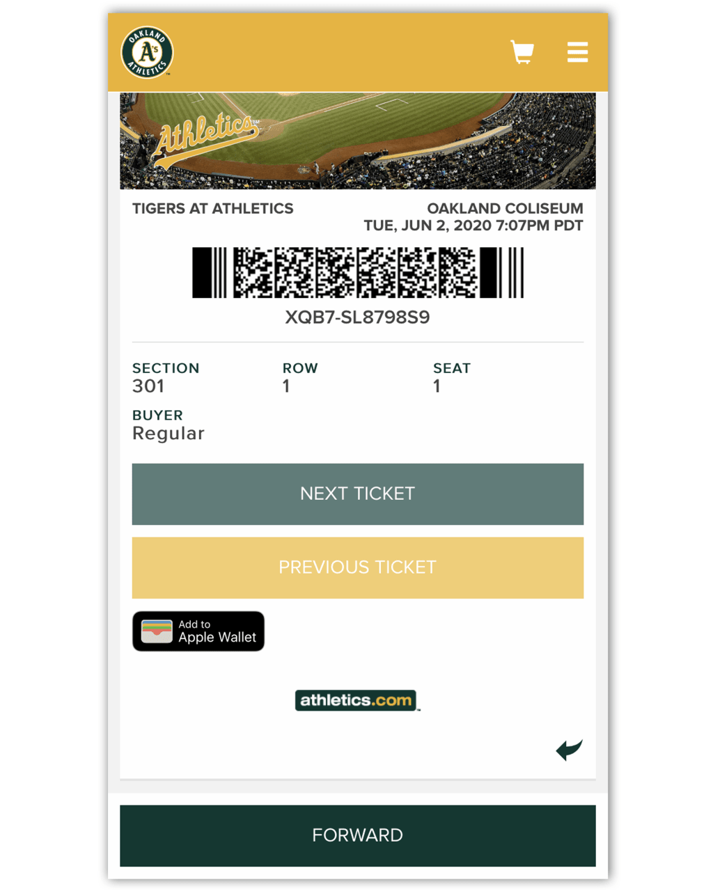 My A's Tickets: How to Use Digital Tickets | Oakland Athletics