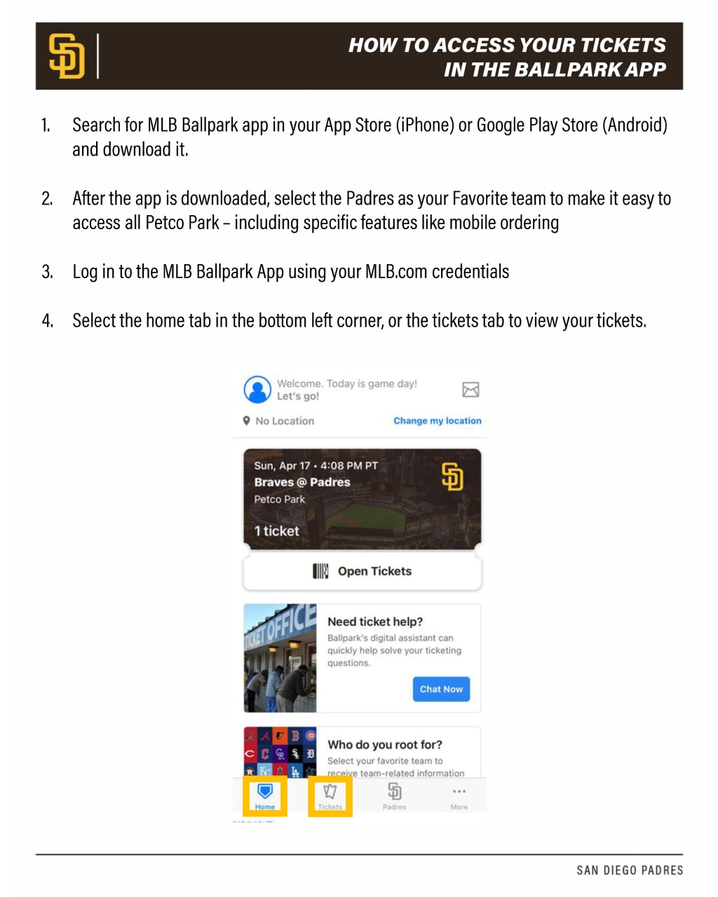 Digital Ticketing Guide | San Diego Padres