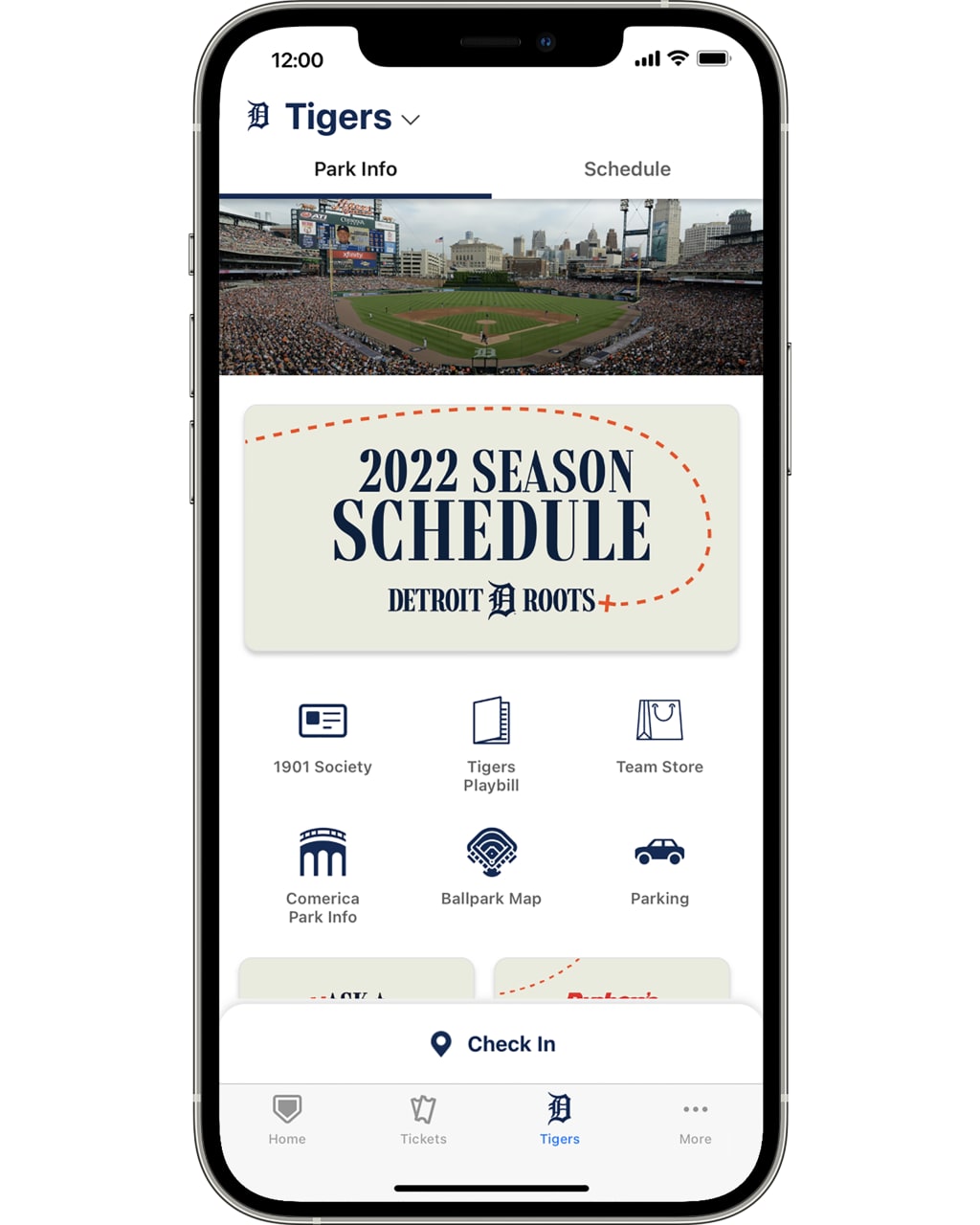 MLB Ballpark app | Detroit Tigers