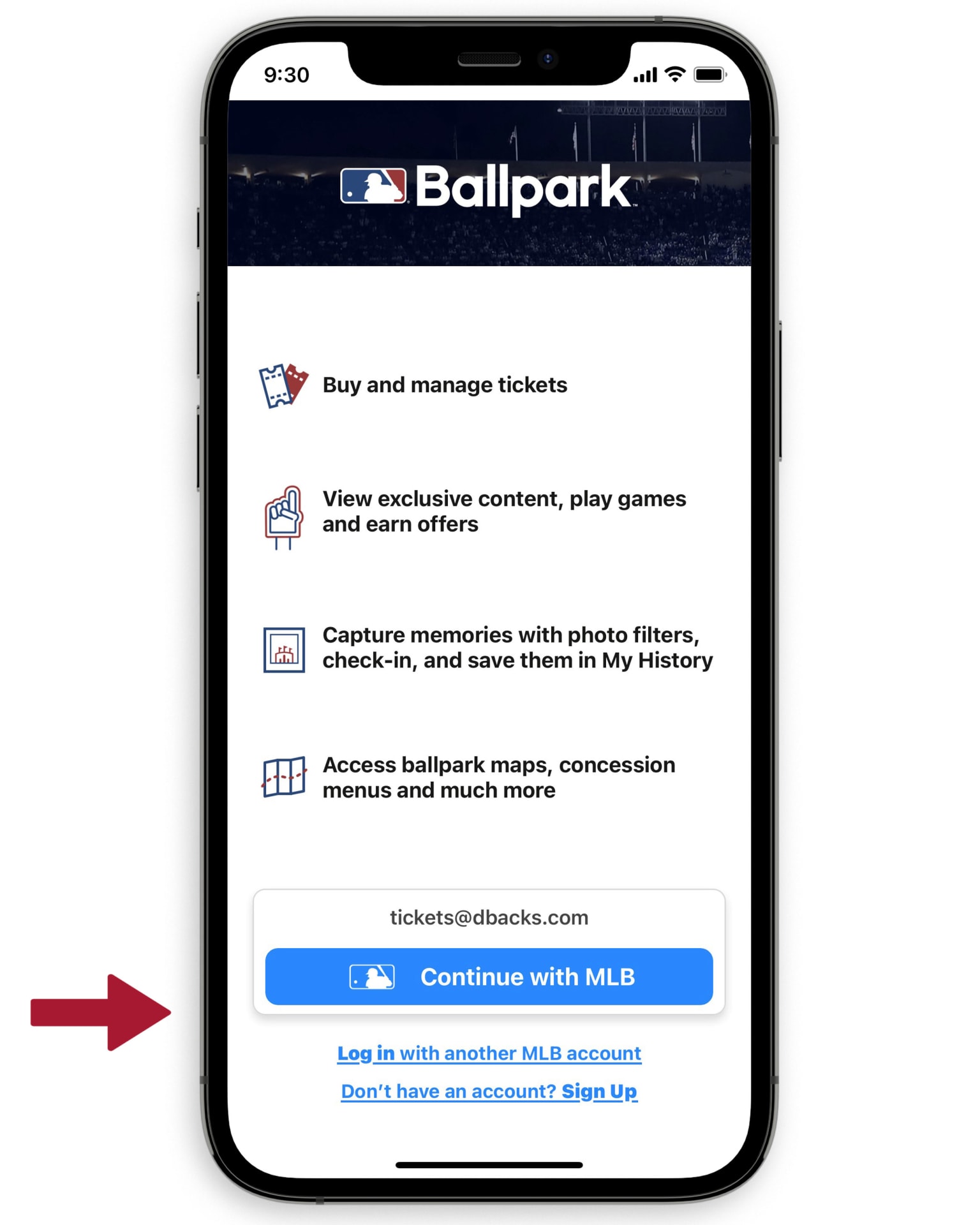 MLB Ballpark app | Arizona Diamondbacks