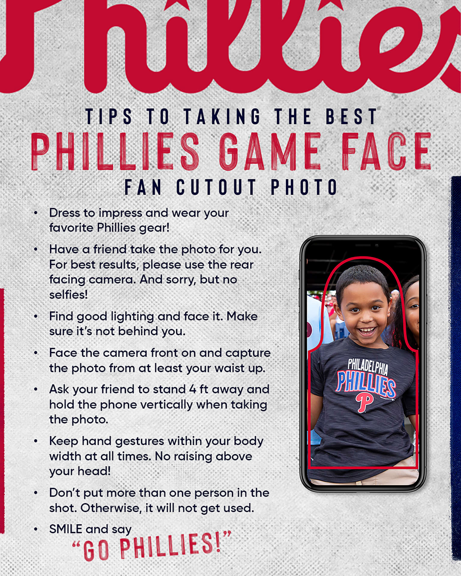 Phillies Game Face Fan Photo Cutouts | Philadelphia Phillies