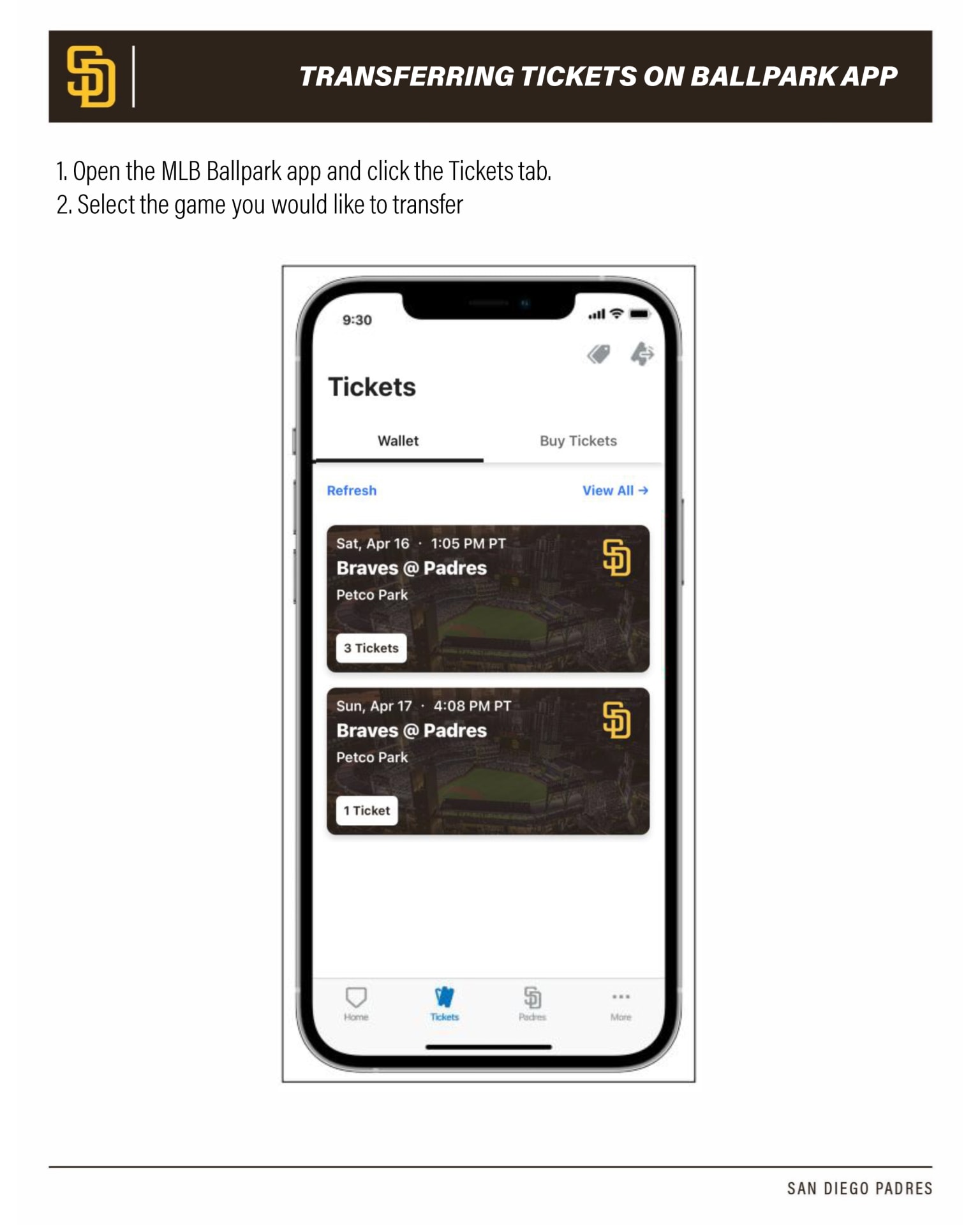 Digital Ticketing Guide | San Diego Padres