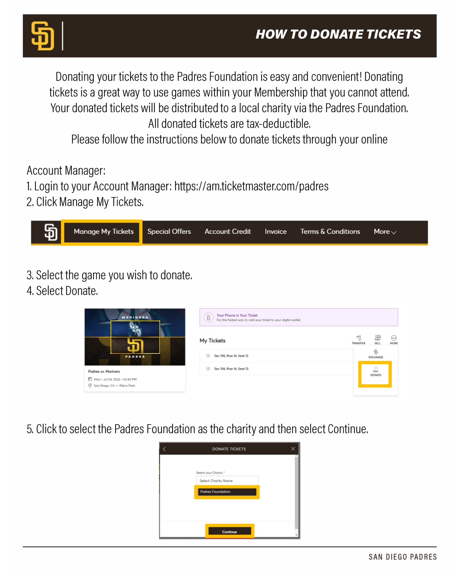 Digital Ticketing Guide | San Diego Padres