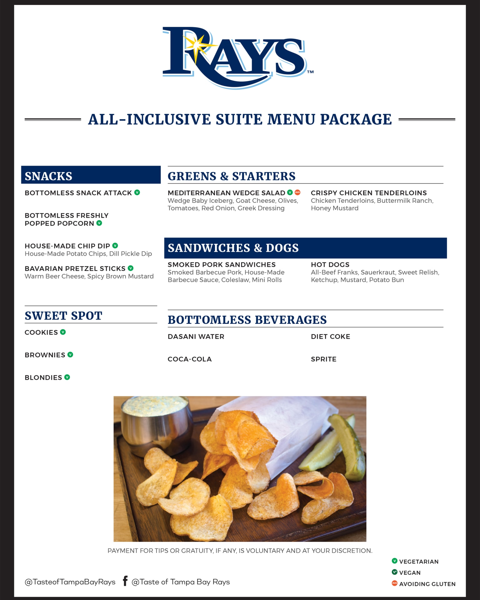 Catering - Suites | Tampa Bay Rays
