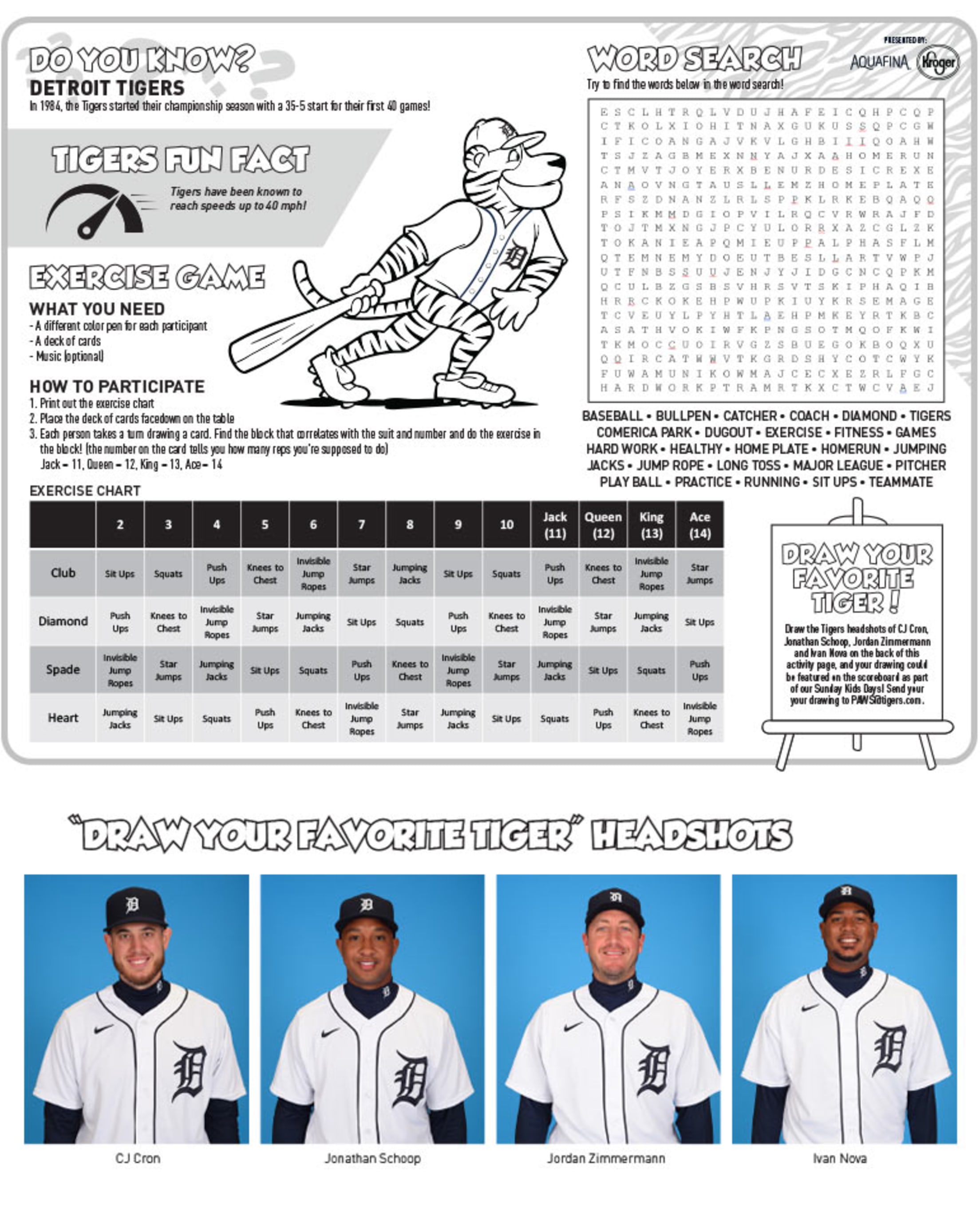 Kids Activities | Detroit Tigers